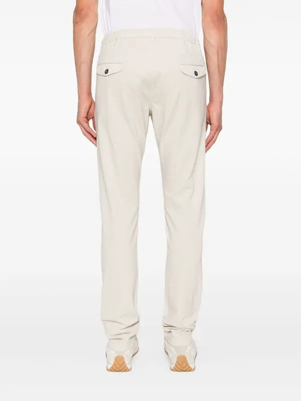 Eleventy Drawstring Straight-leg Trousers - White