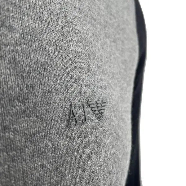 Emporio Armani Long Sleeve Sweater With Contrasting Sleeves And Logo Detail