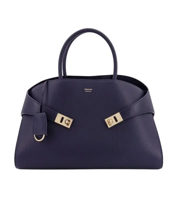 FERRAGAMO Hug Medium Handbag - Black