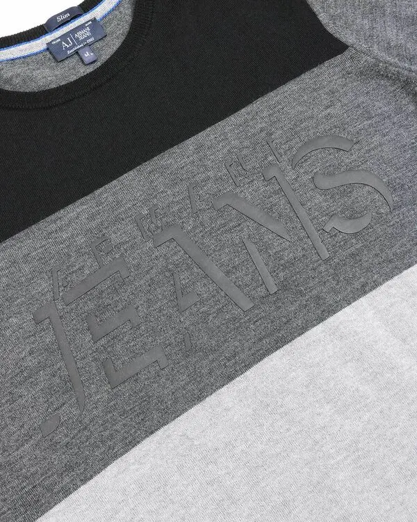 Emporio Armani Embossed Logo Crew Neck Sweater