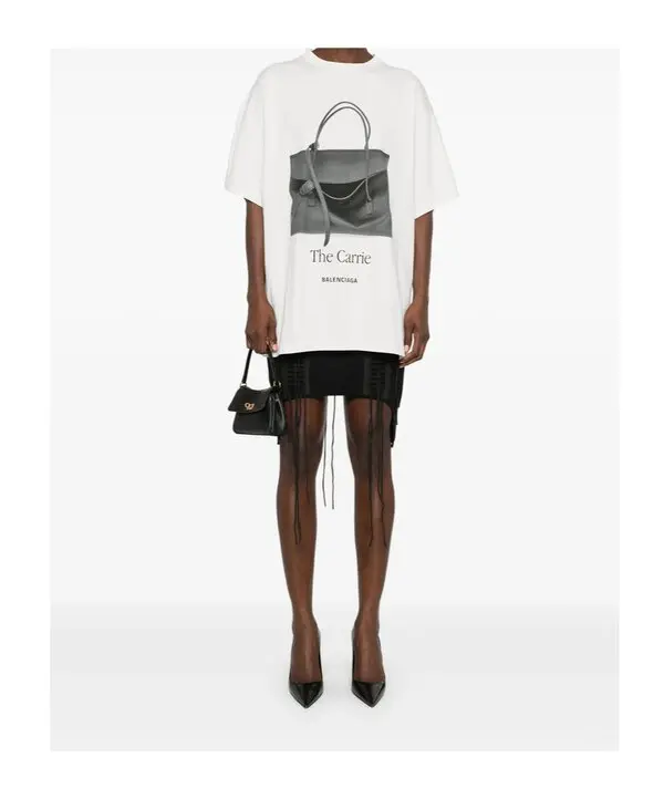 Balenciaga The Carrie" Graphic Print Crewneck T-shirt - White