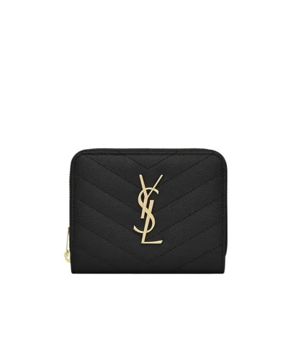 Saint Laurent Cassandre Logo Plaque Wallet