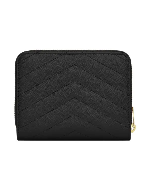 Saint Laurent Cassandre Logo Plaque Wallet