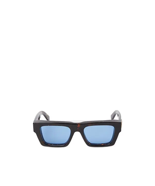 Off-White Rectangular Sunglasses With Logo Detail - Havanablue