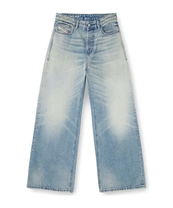 DIESEL® 1996 D-sire Distressed Wide Leg Jeans - Light Blue