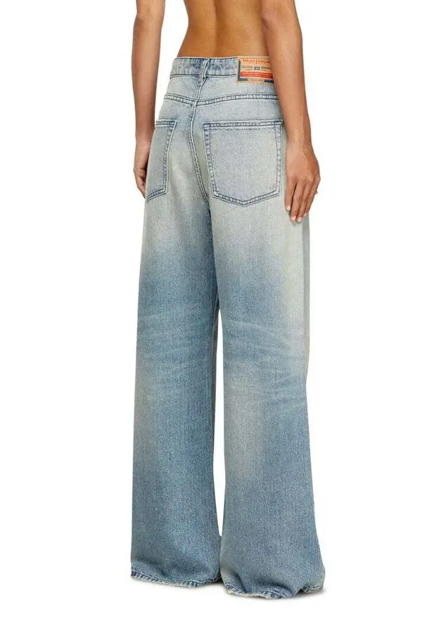 DIESEL® 1996 D-sire Distressed Wide Leg Jeans