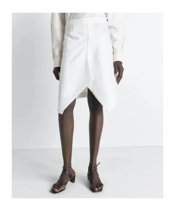 LEMAIRE Asymmetric Wrap Skirt - Milk