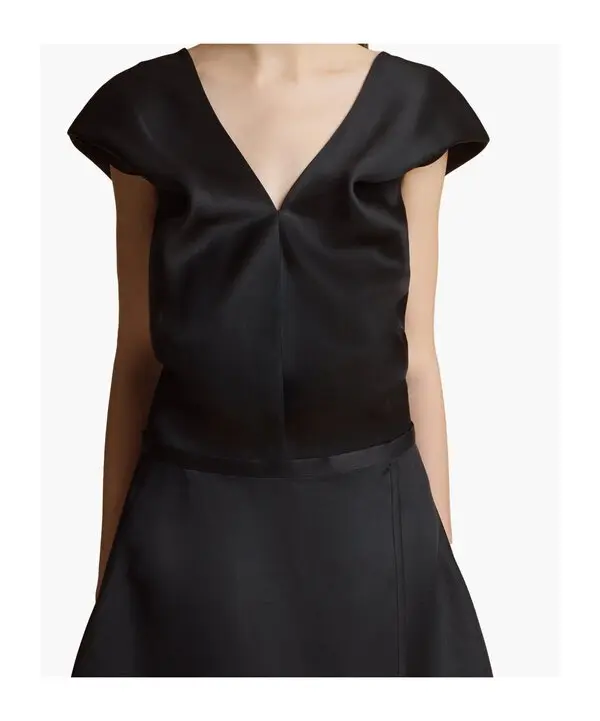 Khaite Ami V-neck Top - Black