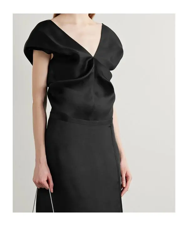 Khaite Ami V-neck Top - Black