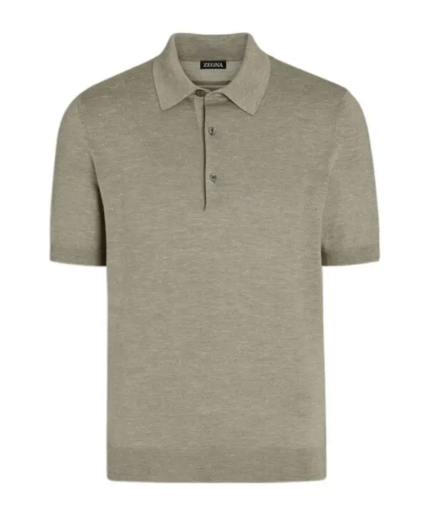 Zegna Blended Polo Shirt - Nude