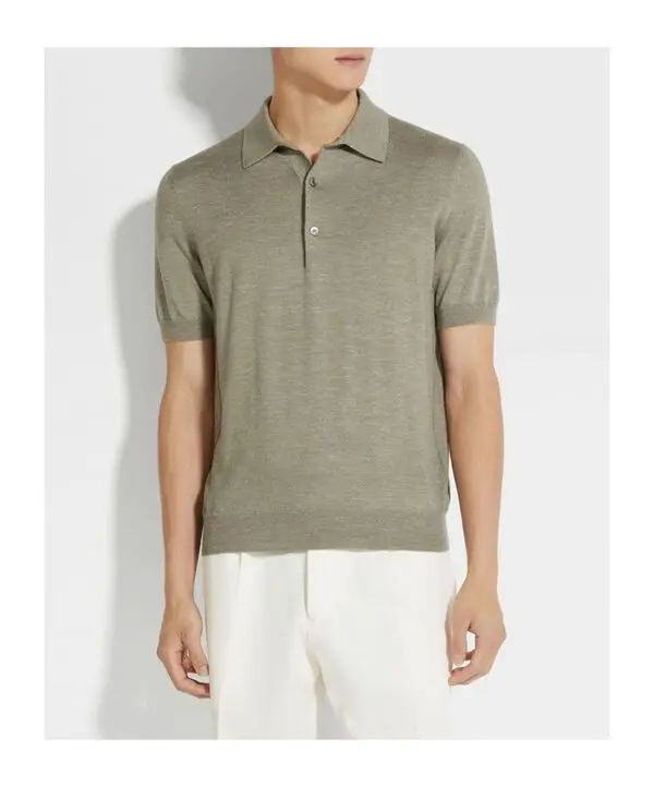 Zegna Blended Polo Shirt - Nude