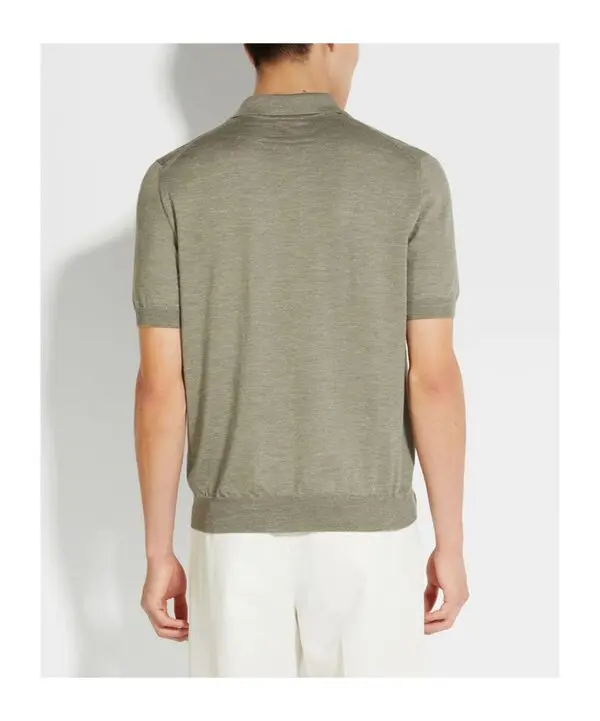 Zegna Blended Polo Shirt - Nude