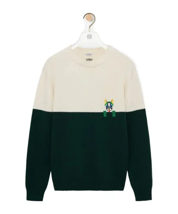Loewe X Louis Wain Wool Sweater - White/green