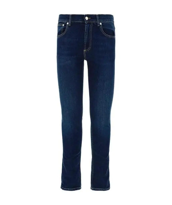 Alexander McQueen Logo Skinny Jeans - Blue