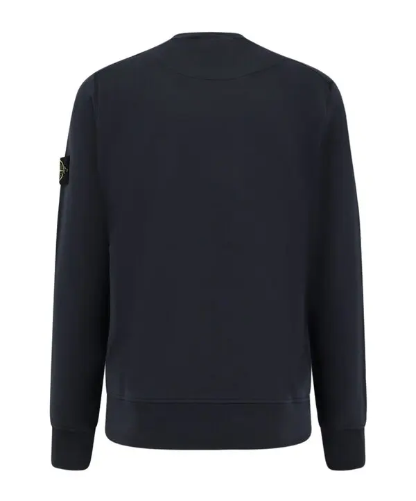 Stone Island Logo Patch Crewneck Sweatshirt - Blue