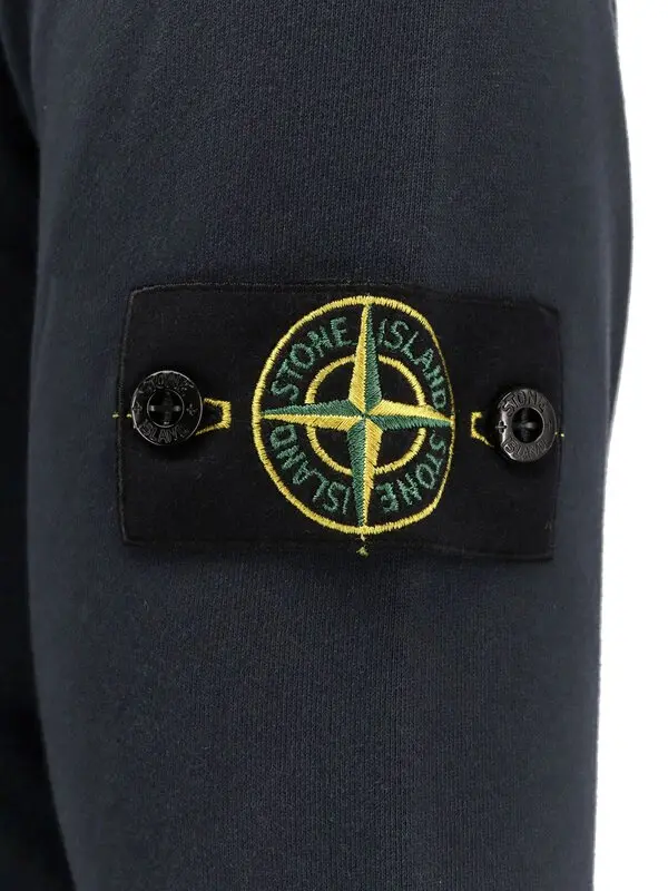 Stone Island Logo Patch Crewneck Sweatshirt - Blue