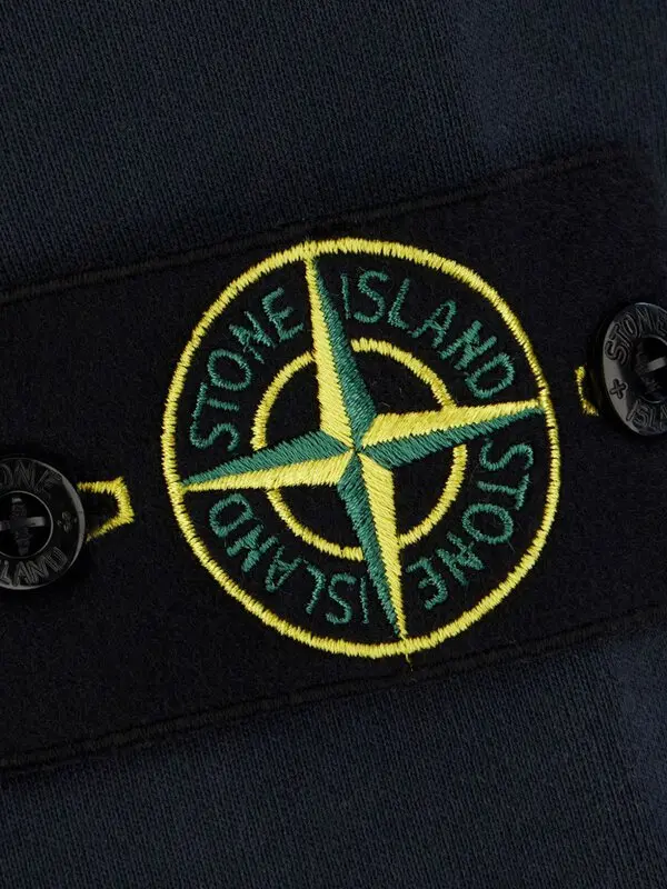 Stone Island Logo Patch Crewneck Sweatshirt - Blue