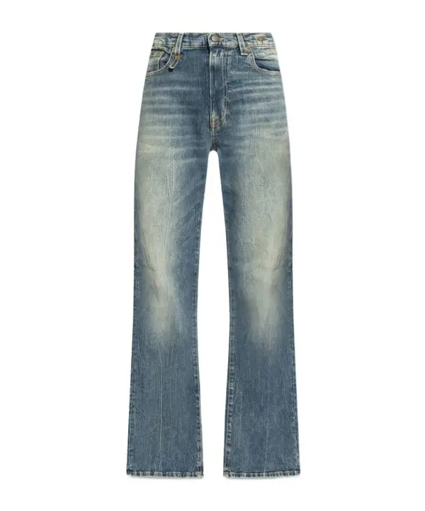 R13 Vintage Effect Wide-leg Jeans - Blue