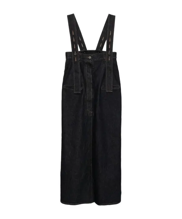 UMA WANG Denim Maxi Dress - Black