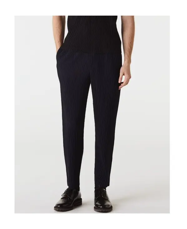 Issey Miyake Homme Plissé High Waisted Cropped Pleated Trousers