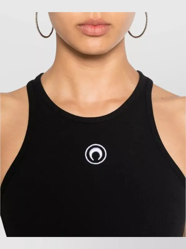 MARINE SERRE Crescent Moon Embroidered Sleeveless Tank Top