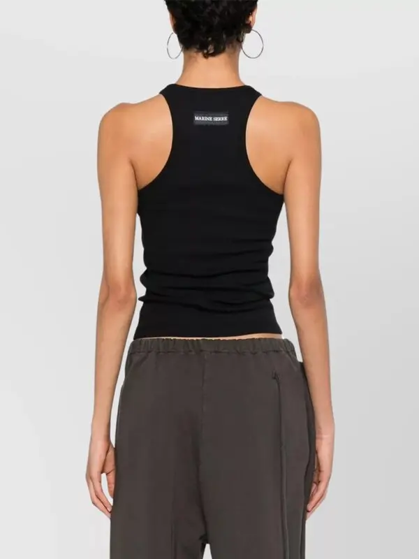 MARINE SERRE Crescent Moon Embroidered Sleeveless Tank Top