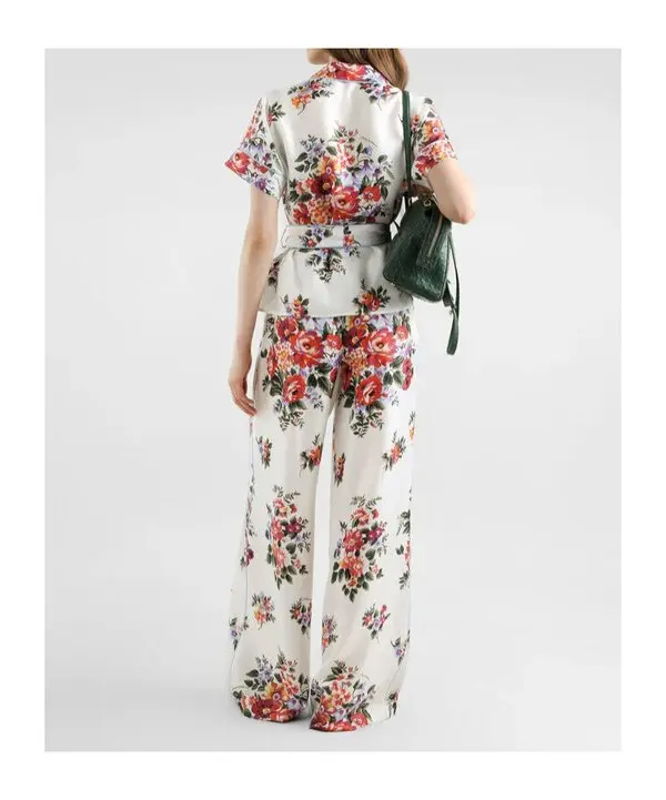 Dolce & Gabbana Floral Tie-front Shirt - Multi-color