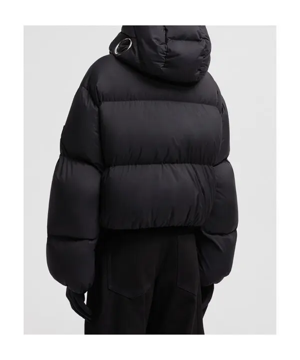 Moncler Cropped Hooded Down Jacket