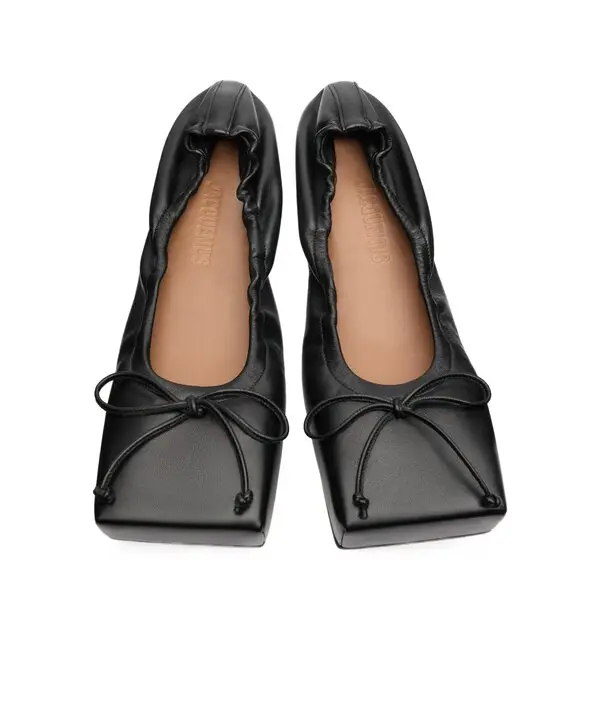 Jacquemus Bow Detail Square Toe Flats