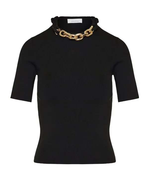 Rabanne Chain Detail Knitted Top