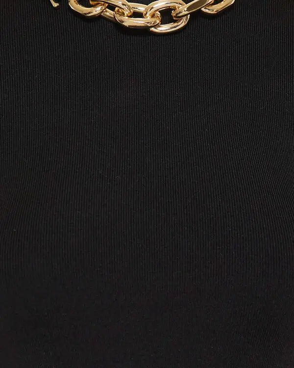 Rabanne Chain Detail Knitted Top