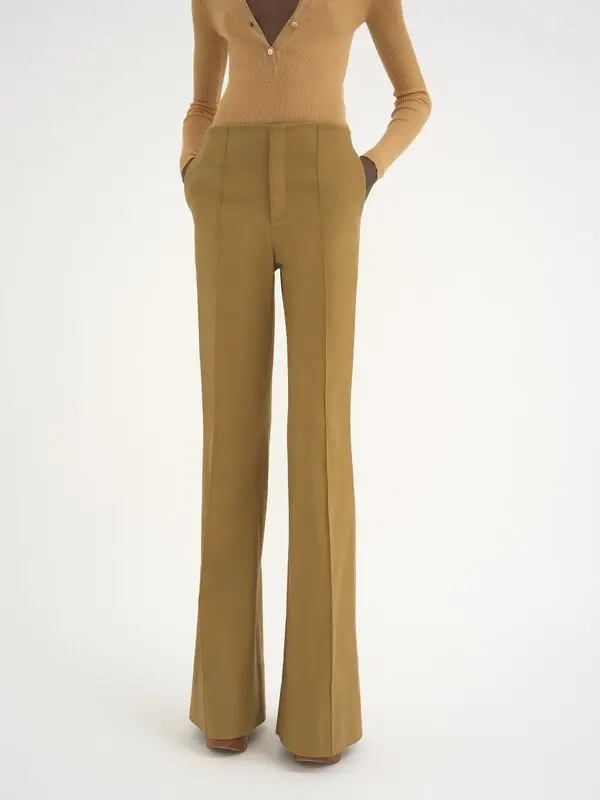 Chloé Flared Cotton Trousers