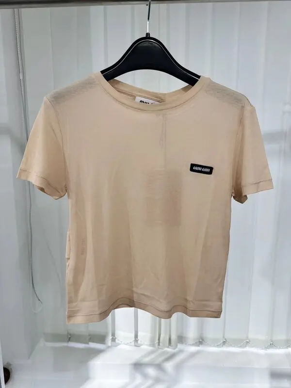 Miu Miu Short-sleeved T-shirt With Logo