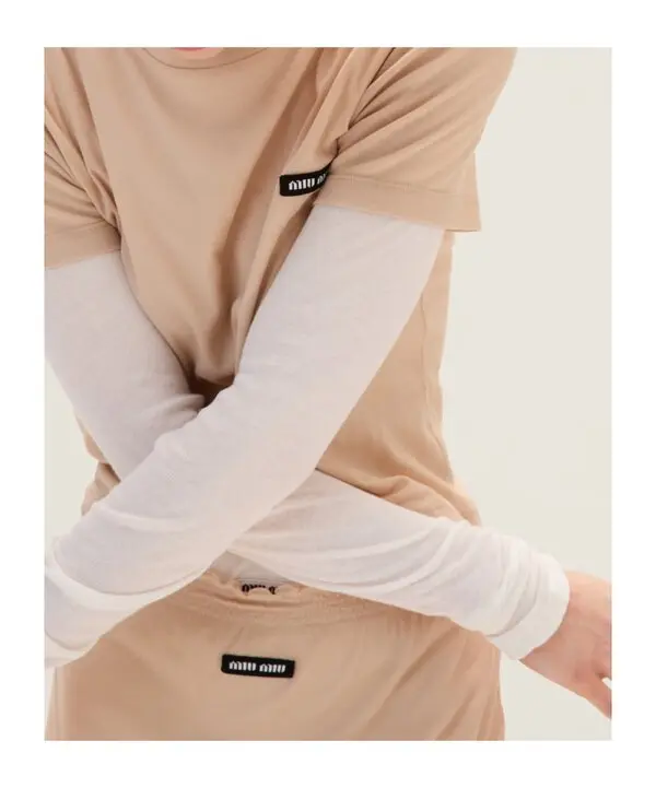 Miu Miu Short-sleeved Crewneck T-shirt