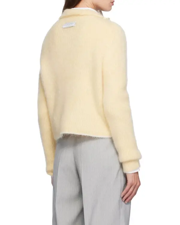 Jacquemus Asymmetrical Turtleneck Jumper - Light Yellow