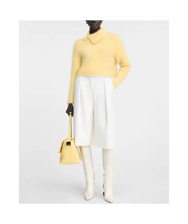 Jacquemus Cropped Turtleneck Jumper - Light Yellow