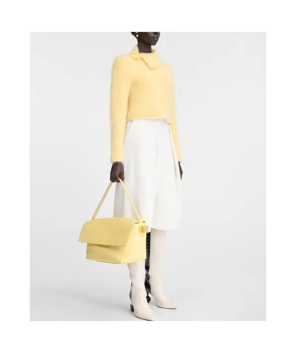 Jacquemus Cropped Turtleneck Jumper - Light Yellow