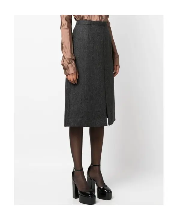 Dries Van Noten High Waist Skirt With Front Split