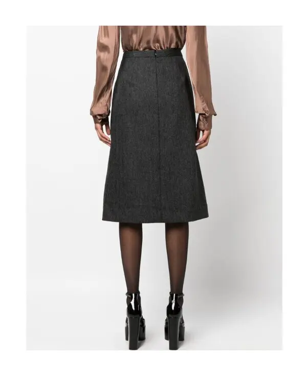 Dries Van Noten High Waist Skirt With Front Split