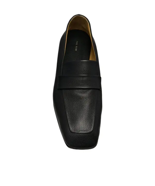 THE ROW Square Toe Loafers - Black