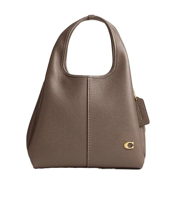 COACH Lana Pebbled Leather Tote Bag - Brown