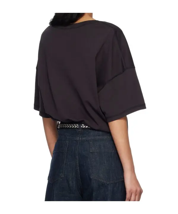 LEMAIRE Short-sleeved Scoop Neck T-shirt - Squid Ink