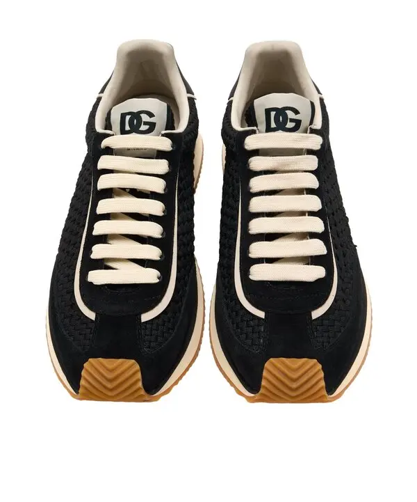 Dolce & Gabbana Interwoven Logo Patch Sneakers