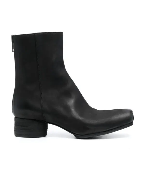 UMA WANG Leather Zip-up Ankle Boots
