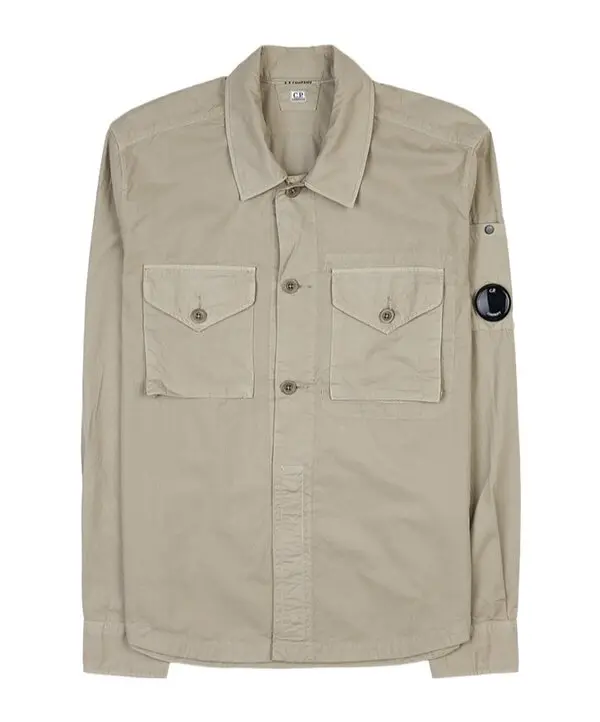 C.P. COMPANY Lens-detail Cotton Shirt - Nude