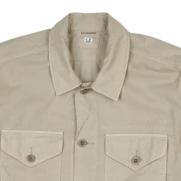 C.P. COMPANY Lens-detail Cotton Shirt - Nude