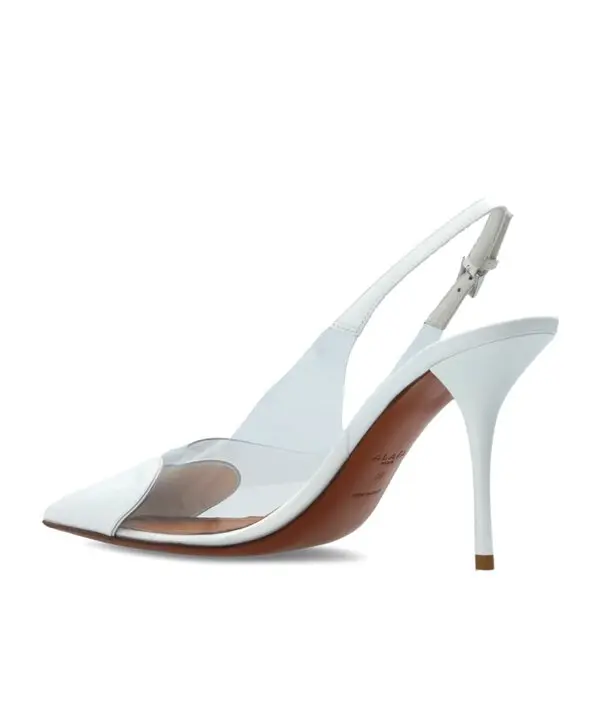 Alaïa Le Coeur Pointed Toe Slingback Pumps