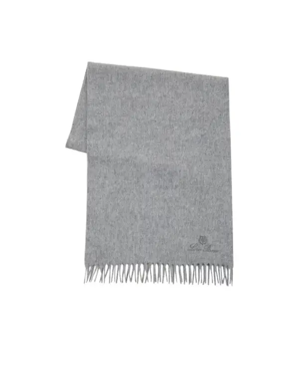 Loro Piana Grande Unita Fringed-edge Scarf - Gray