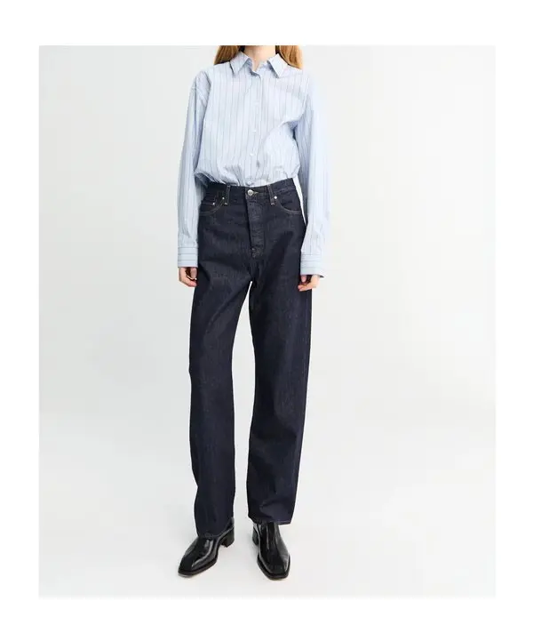 TOTEME Twisted Seam Jeans - Rinsed Blue