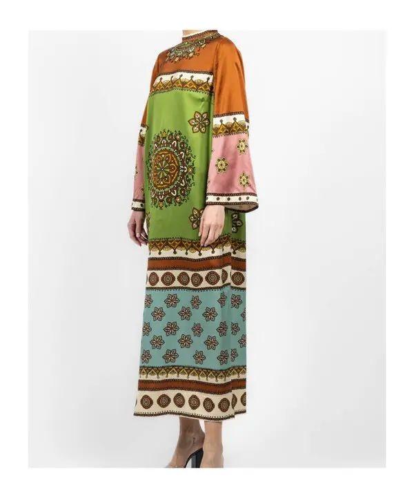ALEMAIS Contina Long-sleeved Printed Maxi Dress